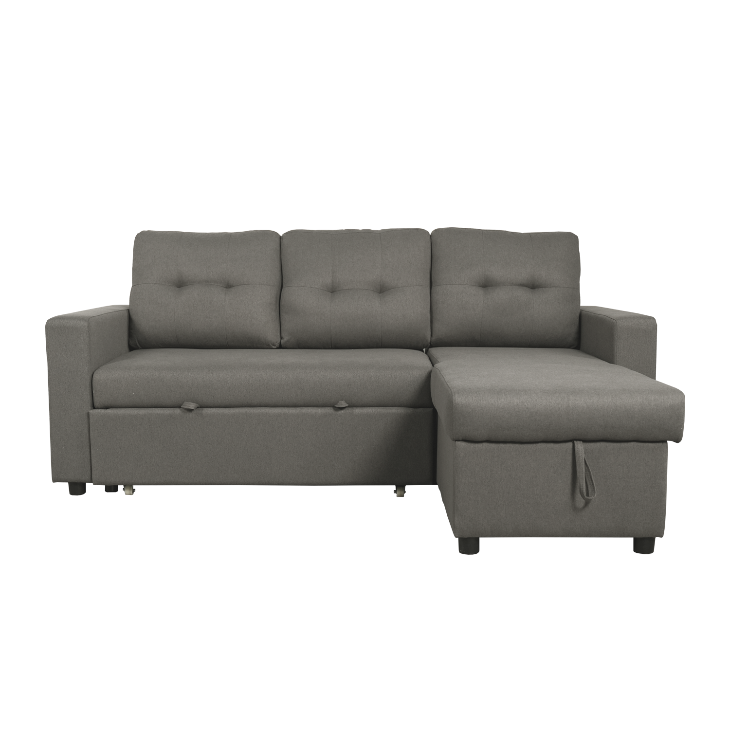 (FREE Shipping) 3 Seater Linen Fabric L Shape Multifunctional Sofa Bed – KitchenZ