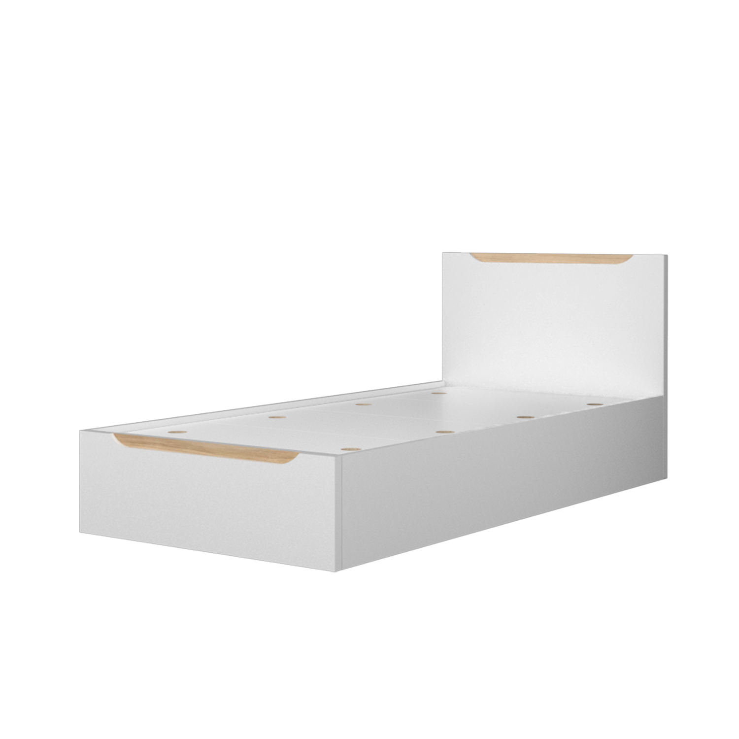 6.5FT Simona Series Single Bed Frame Particle Board with Headboard / K ...