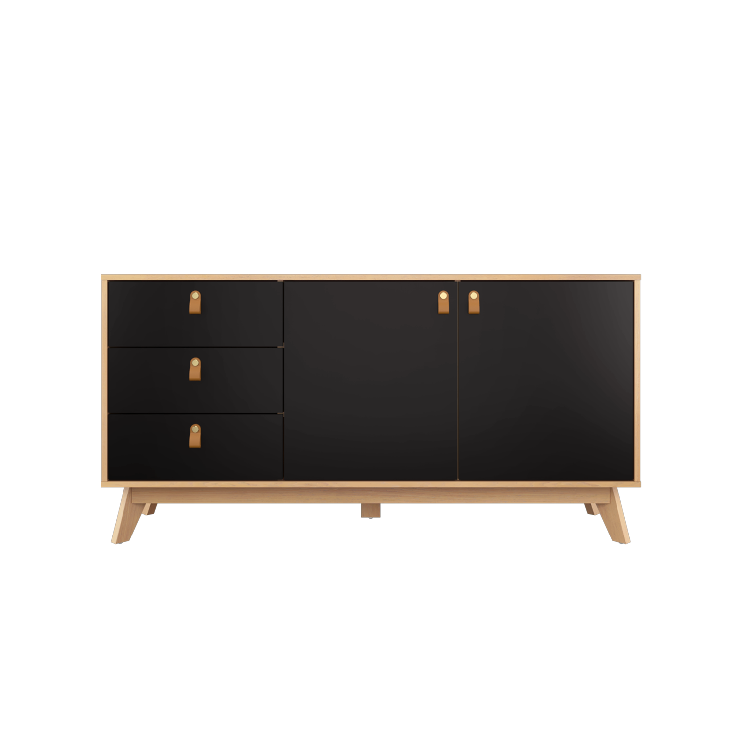 (EM) 4.9FT Xavier Series Display Cabinet with 2 Doors and 3 Drawers-HM ...