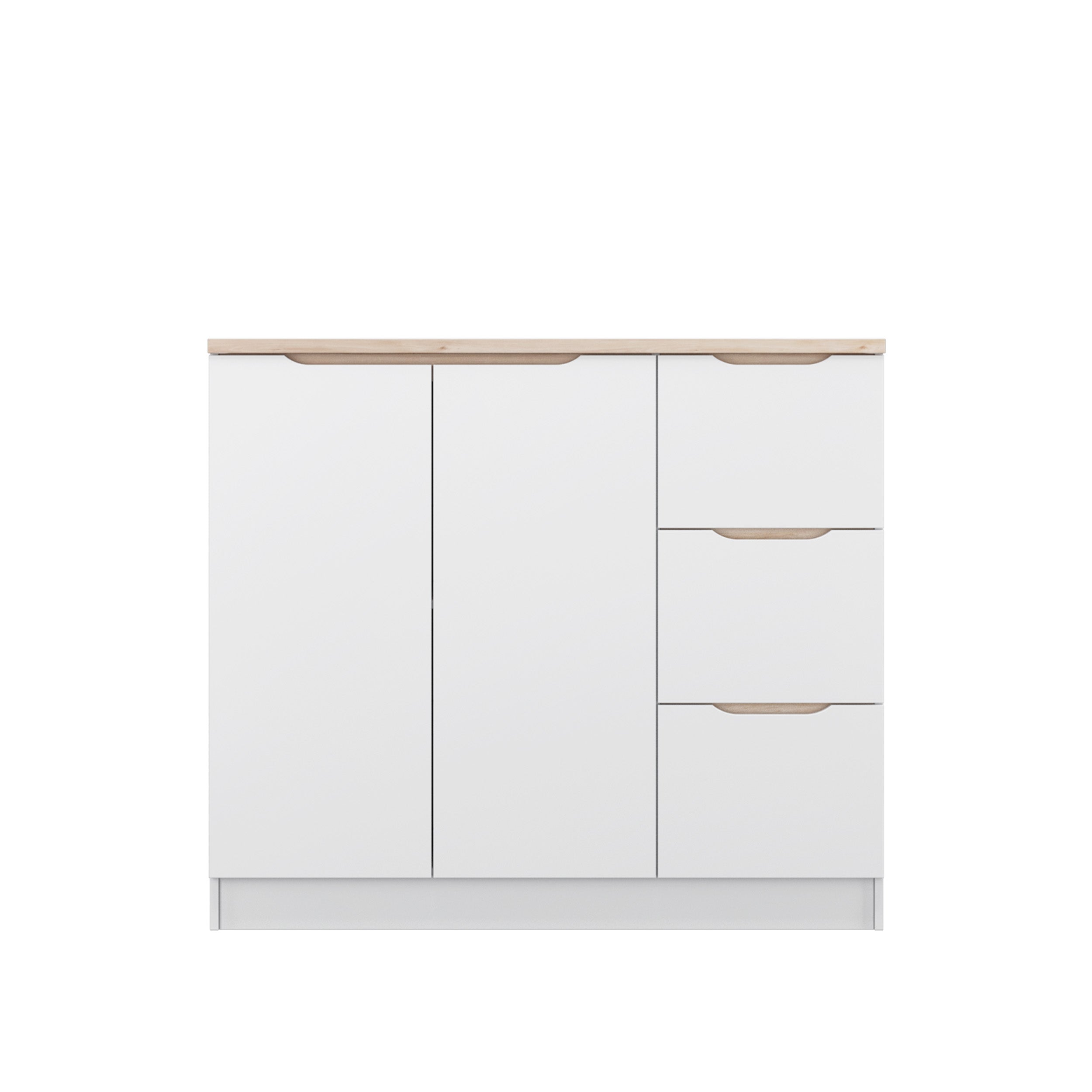 (EM) Sinowa Pro Series Full Melamine Kitchen Island Bar Table Soft Clo ...