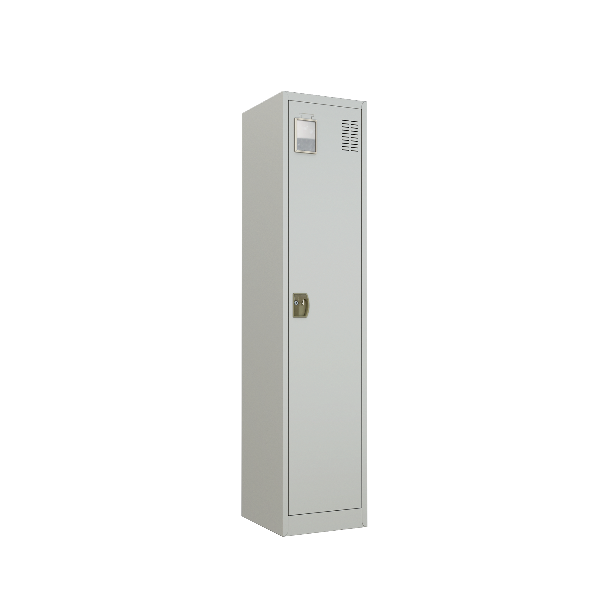 1.3FT Metal Storage Cabinet Locker with Lock 3 Compartments 1 Hanging ...