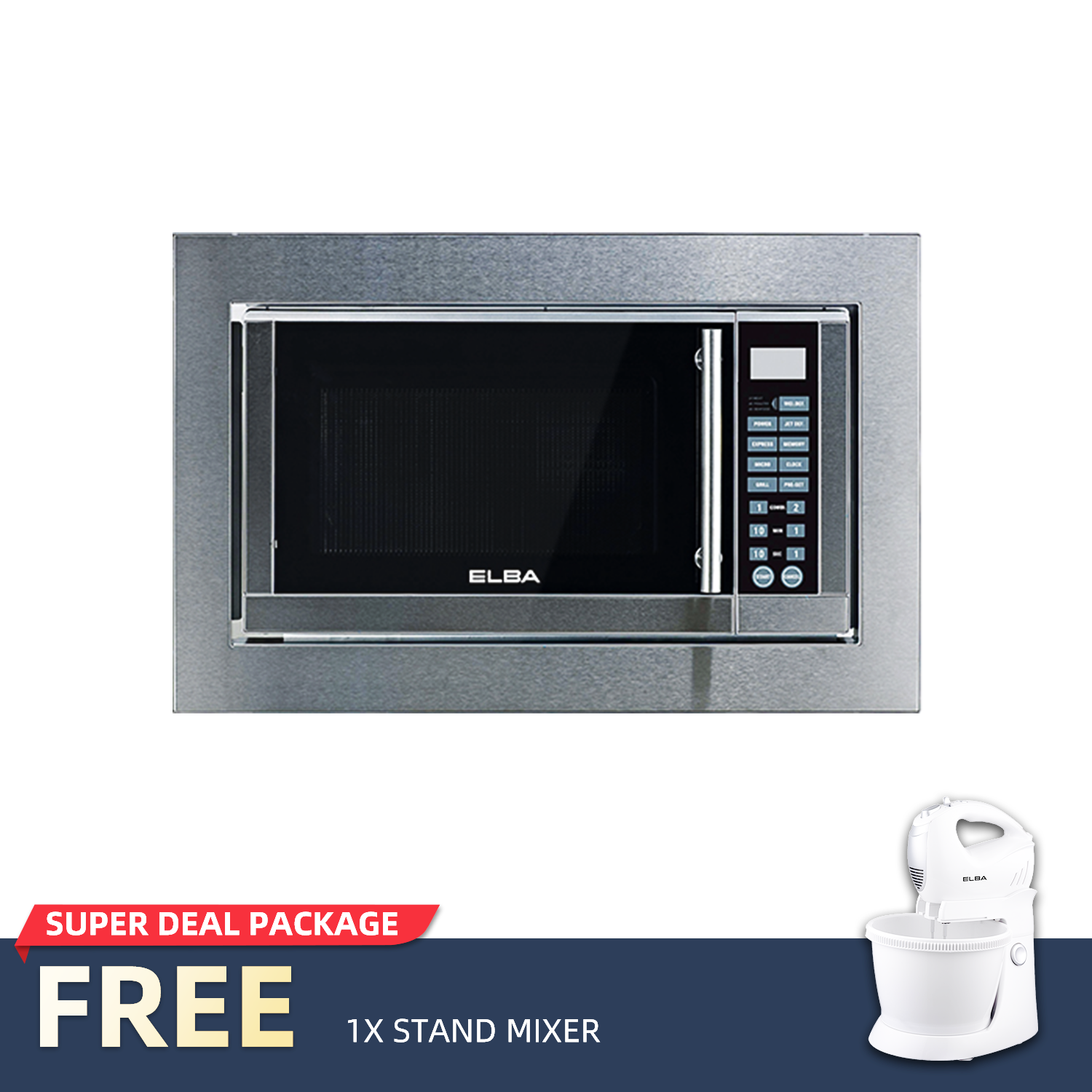 Elba Microwave With Electric Oven Digital Timer Free Stand Mixer - EMO ...