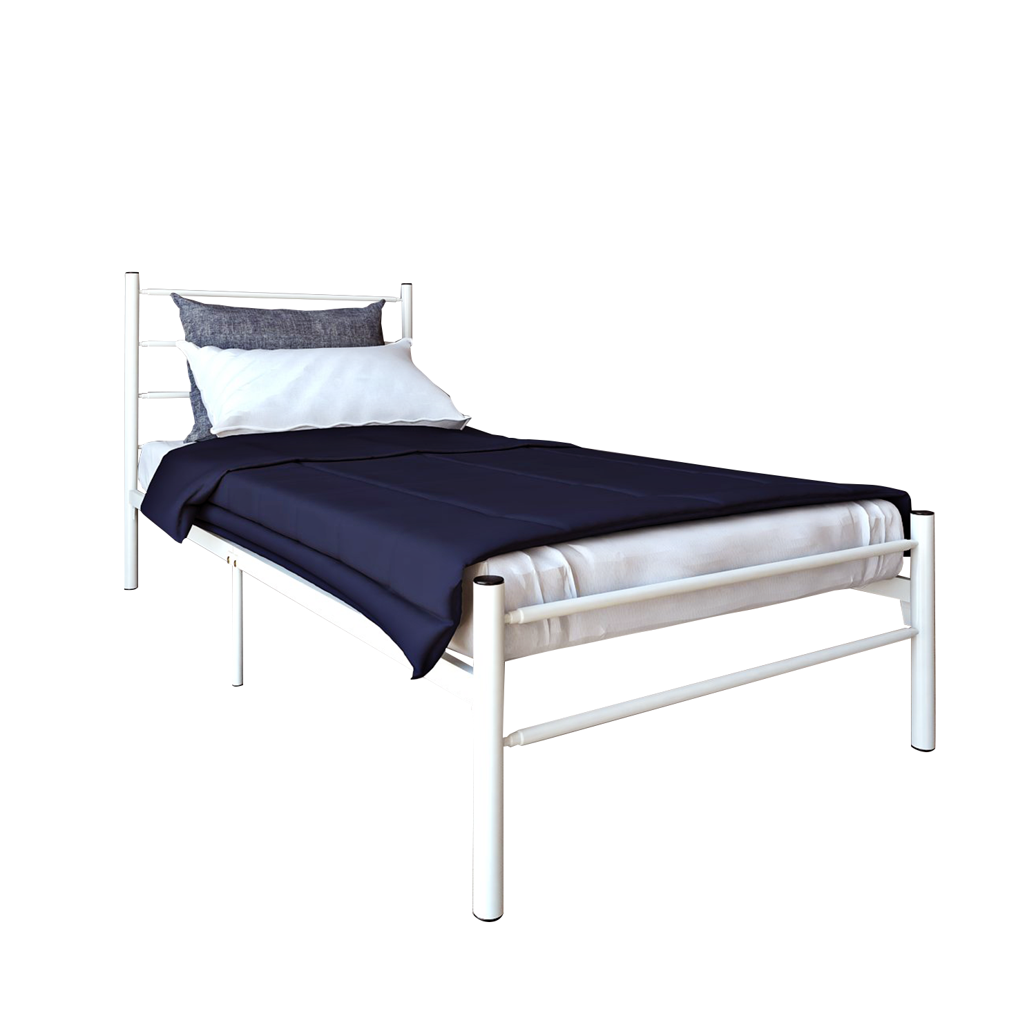 (EM) 6.2FT 3V Single Size Powder Coat Metal Bed Frame-3VFY900/0017 ...