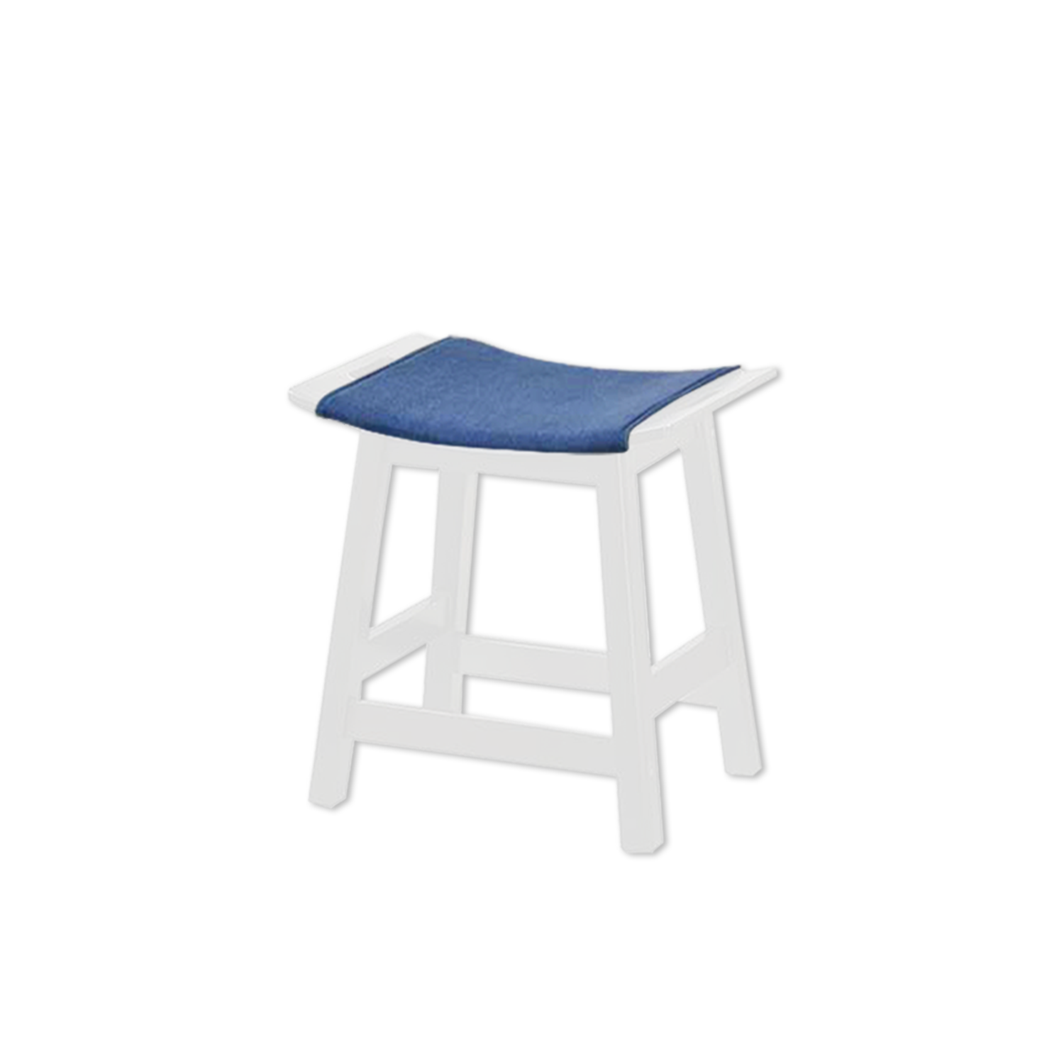 4PCS Solid Wood Bar Stool with Jeans Fabric / Small Size / Cafe / Pub ...
