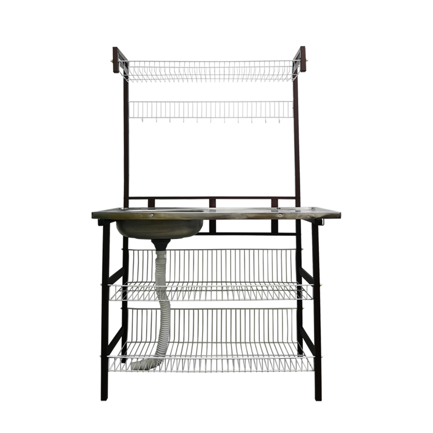 3.5FT Advance Multi-functional Sink Rack With 2 Tier Storage/ Kitchen ...